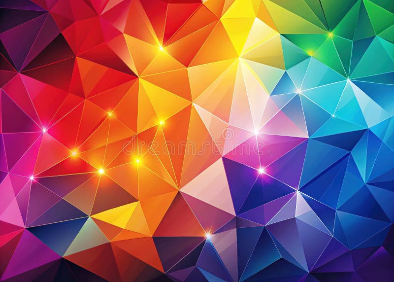 Bold Abstract Geometric Shapes a Vibrant Collection of Polygons and ...