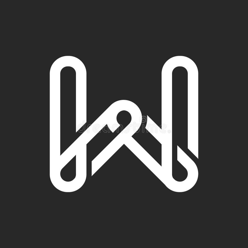 Bold Abstract Letter W Logo with Creative Monogram Design, Modern ...