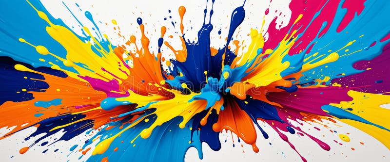 Bold Abstract Paint Splashes Stock Image - Image of expression, effect ...