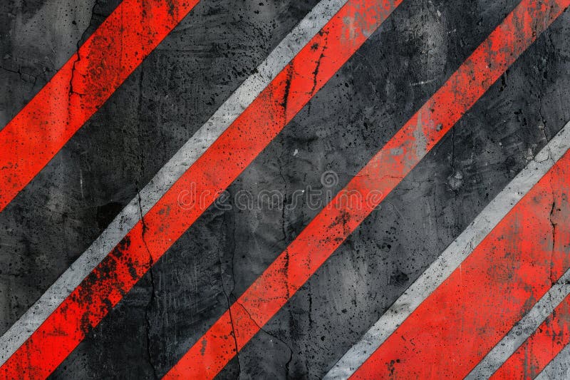 Bold Abstract Pattern with Black Diagonal Lines and Red Accents on Gray ...
