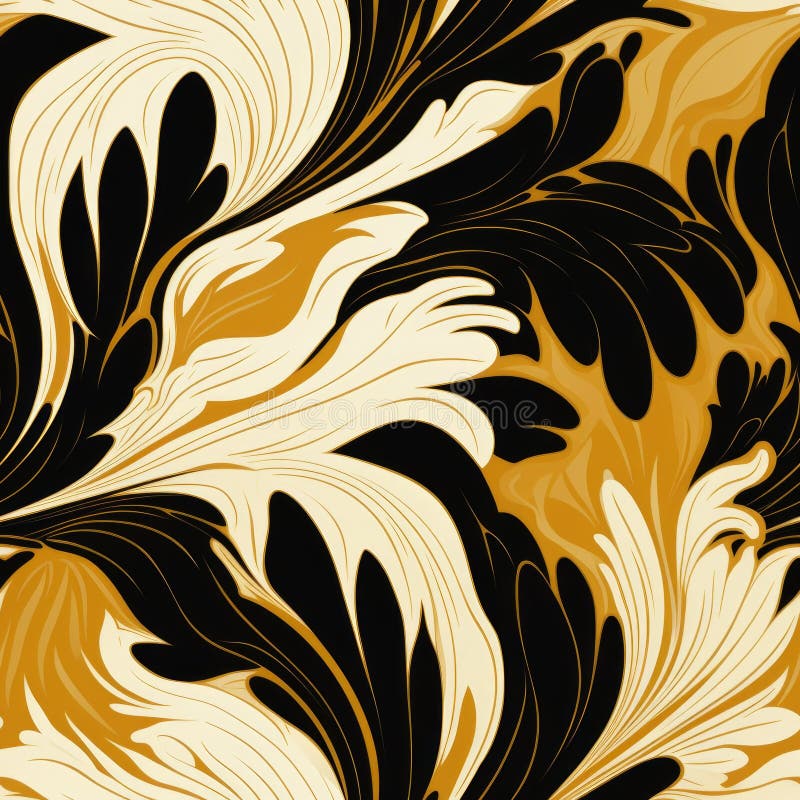 Bold Abstract Pattern with Oversized Floral Shapes AI Generated Stock ...