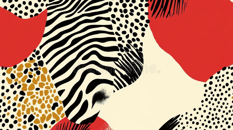 Bold Abstract Patterns Featuring Stripes, Spots, and Circular Shapes in ...