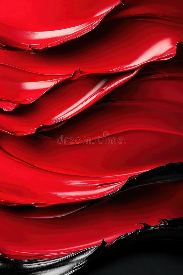 Bold Abstract Red and Black Paint Strokes with Texture and Movement ...