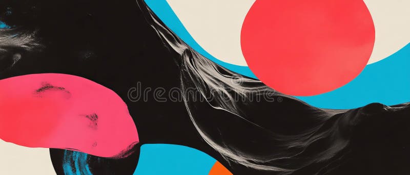 Bold Abstract Shapes and Contrasting Colors Create Striking Visual ...