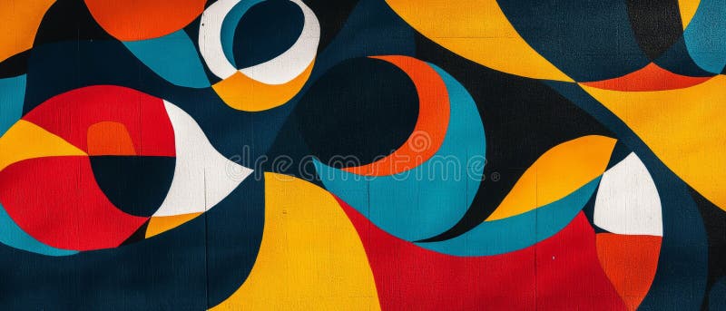 Bold Abstract Shapes Create a Striking Texture Using Contrasting Colors ...