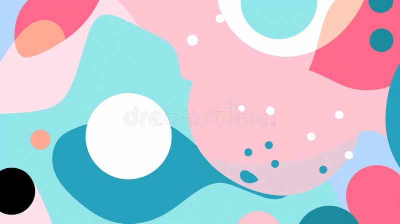 Bold Abstract Shapes, High-contrast Colors, Contemporary Design ...