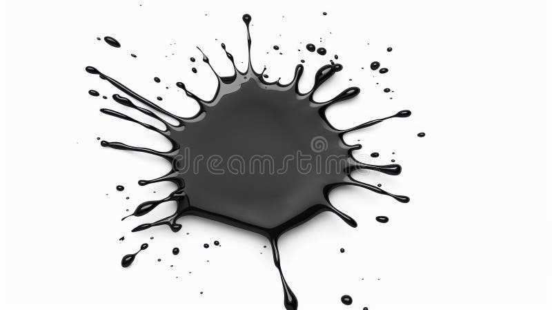 A Bold, Abstract Splash of Black Paint Creates a Striking Contrast ...