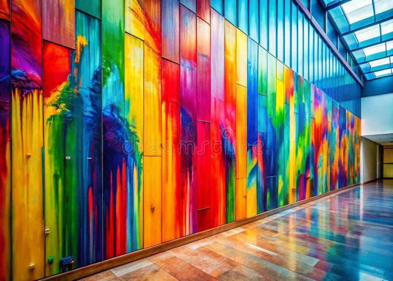 Bold Abstract Wall Art Installation a Modern Interior Design Statement ...