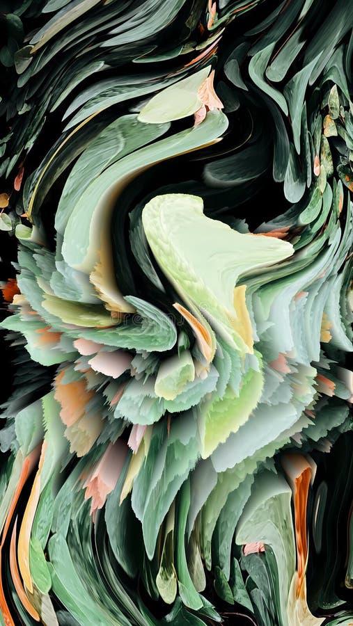 Bold Abstract Wallpaper Background in Emerald Green with Deconstructed ...