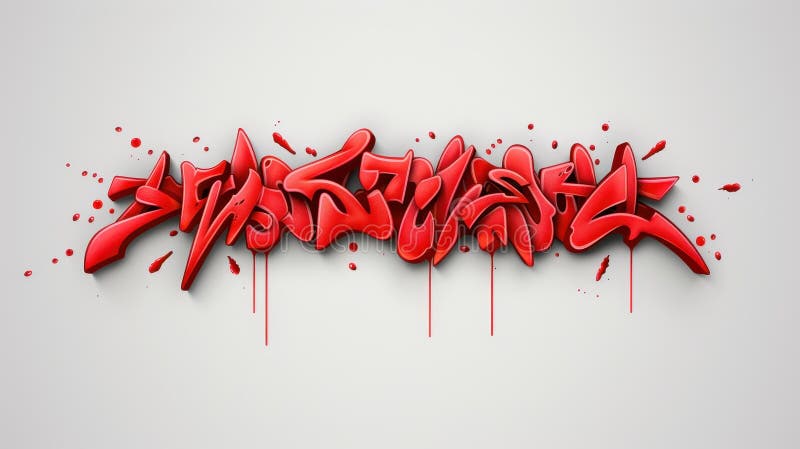 Bold Acrylic Vector Font with Splatter Design Stock Illustration ...