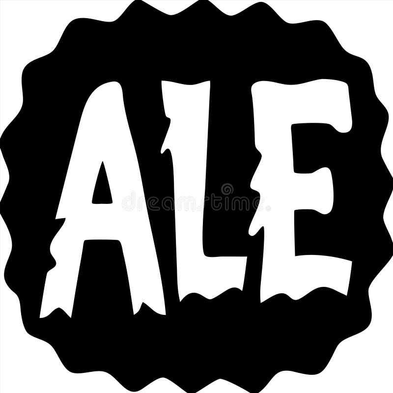 Bold Ale Text Vector Illustration for Craft Beer Branding and Design ...