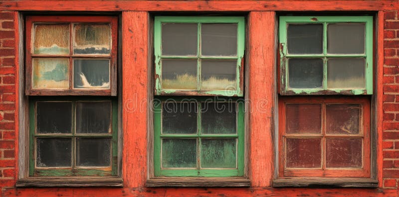 A Bold Architectural Design Featuring a Variety of Windows Stock Image ...