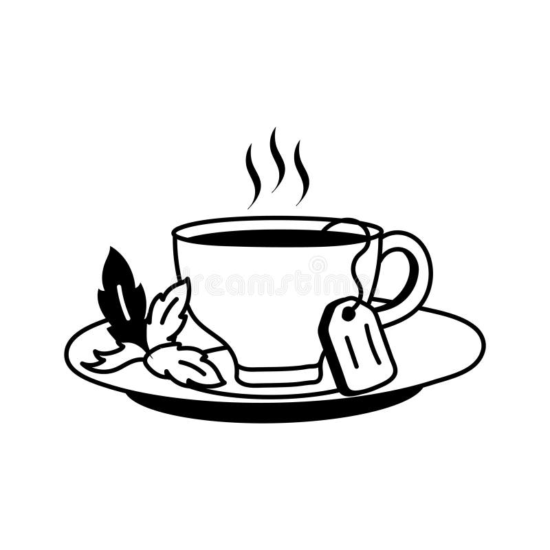 Bold and Aromatic Black Tea, a Refreshing Classic Drink Stock Vector ...