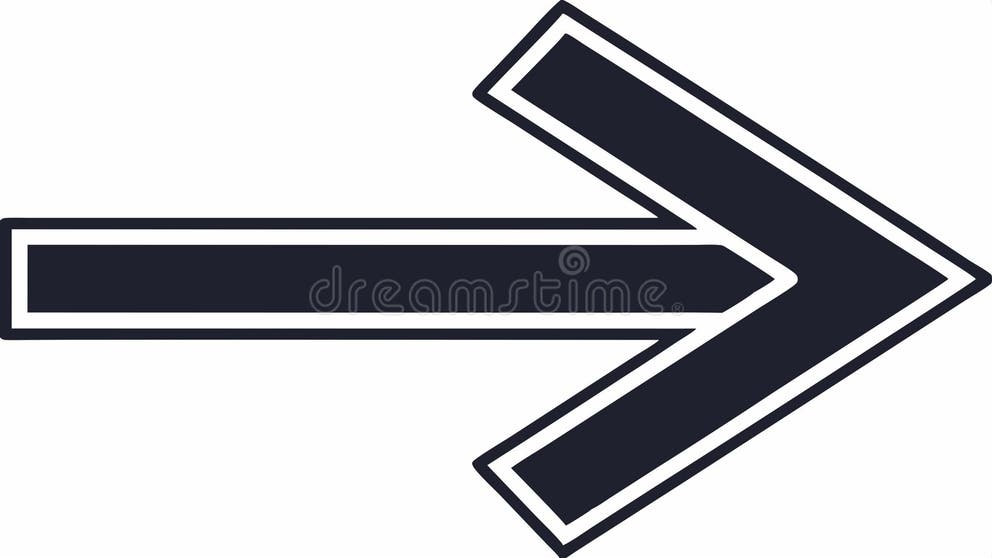 Bold Arrow Pointer Direction Navigation Symbol, Vector Design ...