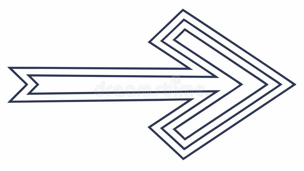 Bold Arrow Pointing Right, Symbolizing Direction and Progress, Vector ...