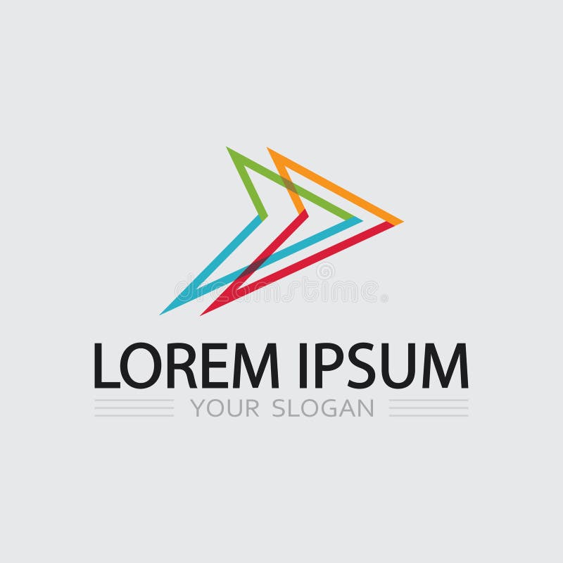 Bold Arrow Shape Logo Concept Stock Illustration - Illustration of path ...