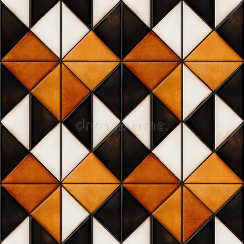 Bold Art Deco Tile Seamless Pattern with Sharp Symmetry Stock ...