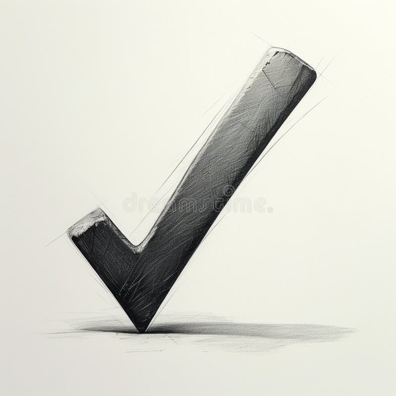A Bold, Artistic Depiction of a Check Mark Symbolizing Affirmation and ...