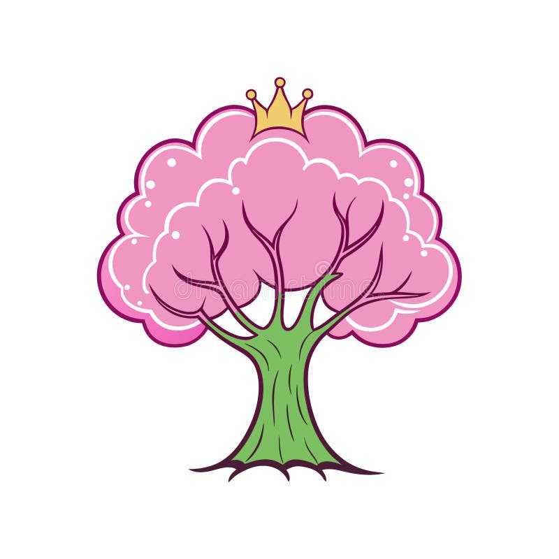 Bold Artistic Design of Princess Tree Stock Illustration - Illustration ...