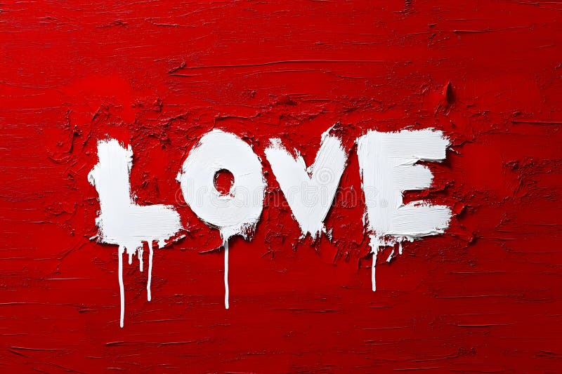 Bold Artistic Expression of the Word LOVE Stock Image - Image of ...