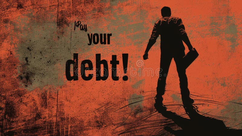 Bold Artwork Silhouette Pay Your Debt Message Stock Photos - Free ...