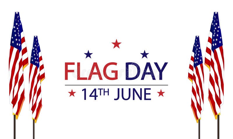 Bold and Beautiful Flag Day Celebration in Stylish Text Stock Vector ...