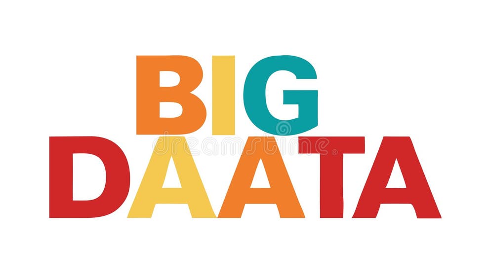 Bold BIG DATA Text Icon, Information Management, Vector Design ...