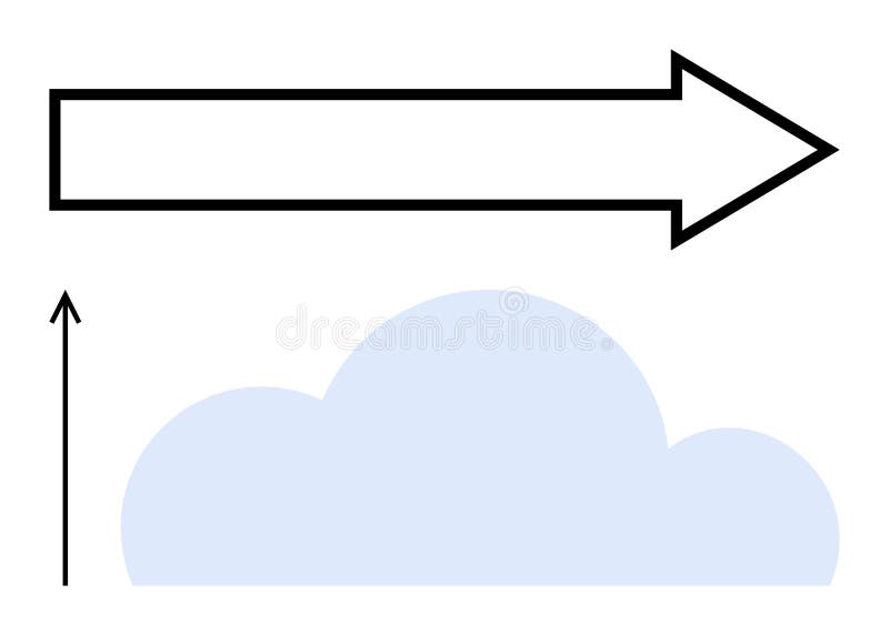 Bold Arrow and Subtle Cloud Representing Direction and Potential in ...