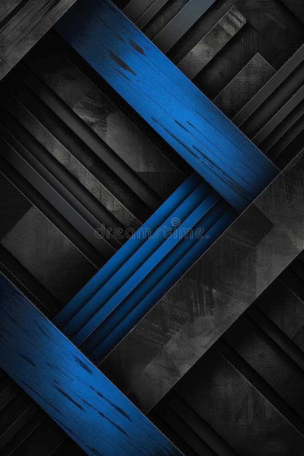Bold Black and Blue Linear Patterns Create a Visually Striking ...