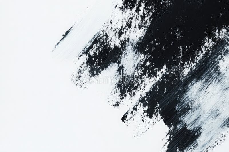 Textured Black Brush Patterns Creating Contrast on Smooth White ...