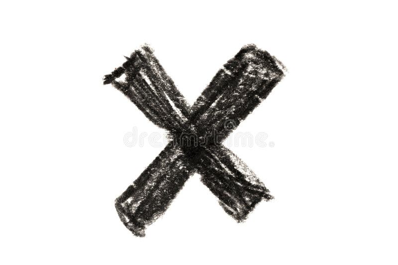 A Bold Black Cross Isolated on a White Background. Stock Image - Image ...