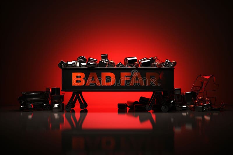 Bold Black Friday Banner Design with Large Text Stock Illustration ...