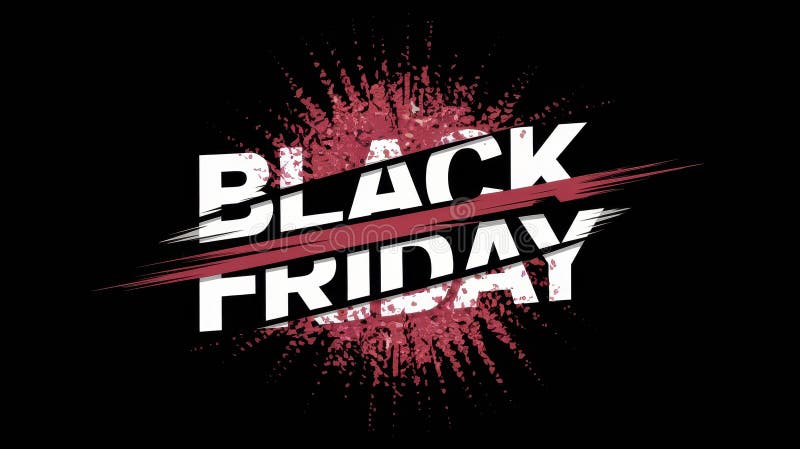 Bold Black Friday Text with Splashes and Bullet Hole Design Stock ...