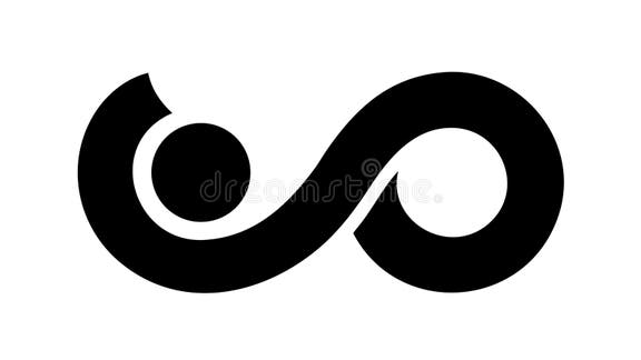 Bold Black Infinity Loop, Timeless Endless Symbol, Vector Design ...
