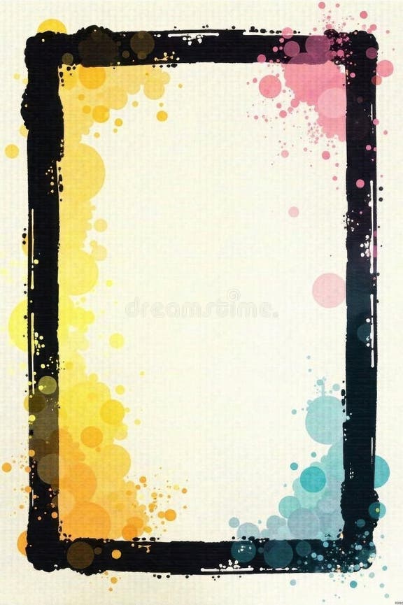 Bold Black Ink Lines, Blank Frame, Grunge Effect , Texture, Splatter ...