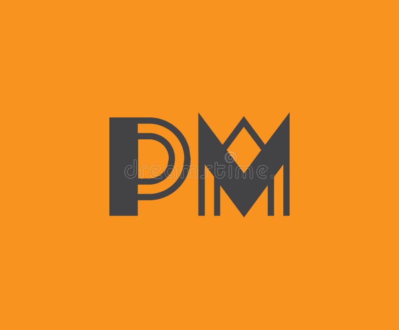 PM Stylish Modern Monogram Logo Stock Vector - Illustration of ...