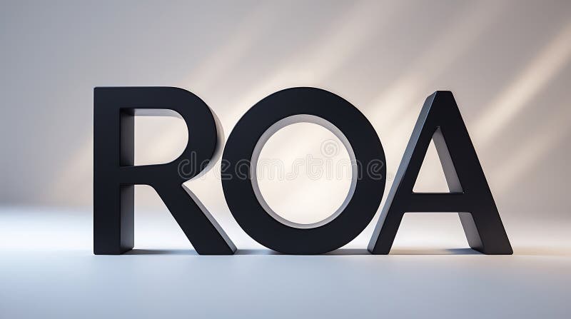 Black Letters Spelling ROA on a Neutral Surface with Subtle Lighting ...