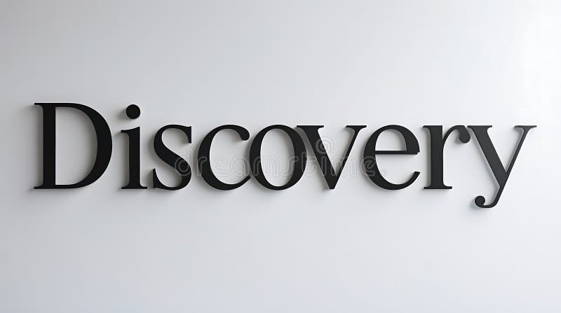 Discovery Written in Bold Black Typography on a Light Background Inside ...
