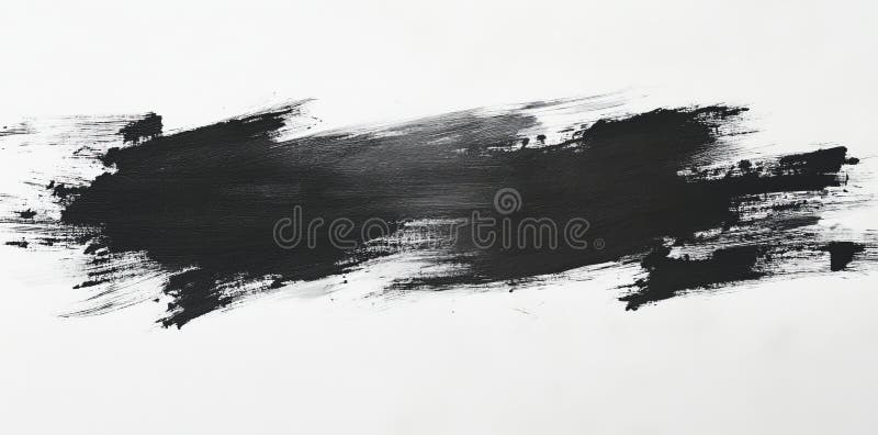 A Bold, Black Line Painted on a White Canvas Highlights the Essence of ...