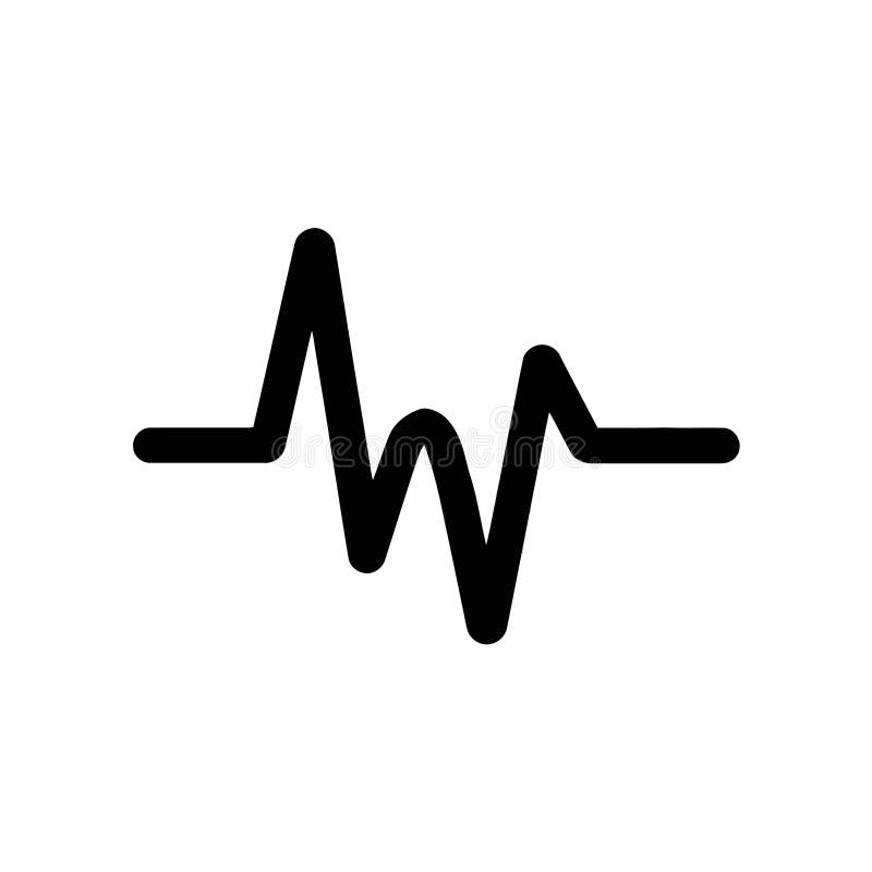 A Bold Black Line Traces a Jagged Path Resembling a Heartbeat or Sound ...