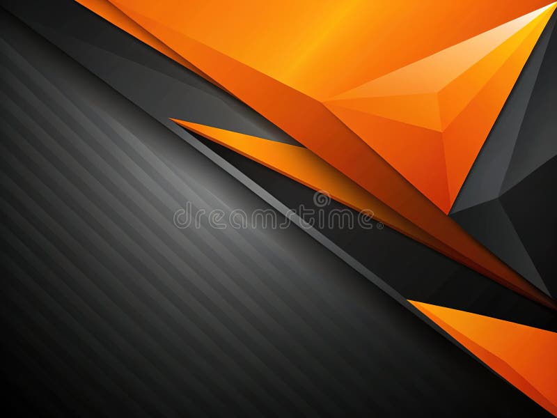 Bold Black and Orange Abstract Geometric Angles Background a Striking ...
