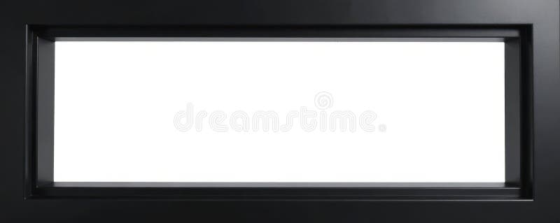 Bold Black Rectangular Frame Against Pure White , Empty Frame, Shape ...