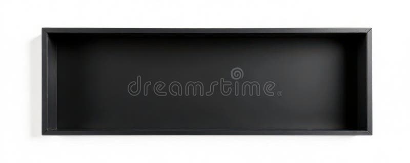 Bold Black Rectangular Frame Against Pure White , Mockup, Abstract ...