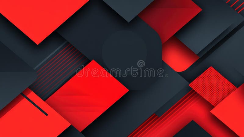 Bold Black and Red Abstract Design Features Textured Elements in a ...