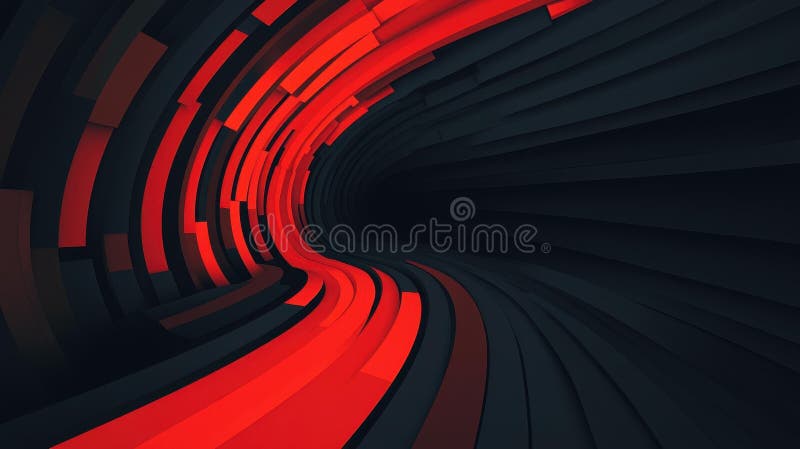 Bold Black and Red Abstract Vector Design, Featuring a Modern Techno ...