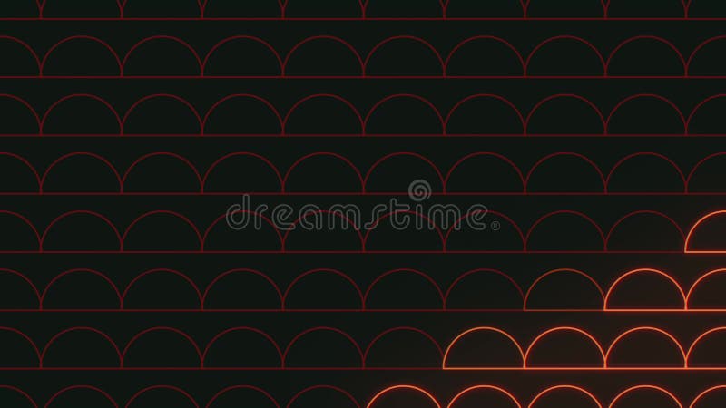 Bold Black and Red Arches Pattern Created by Curved Lines Stock Footage ...