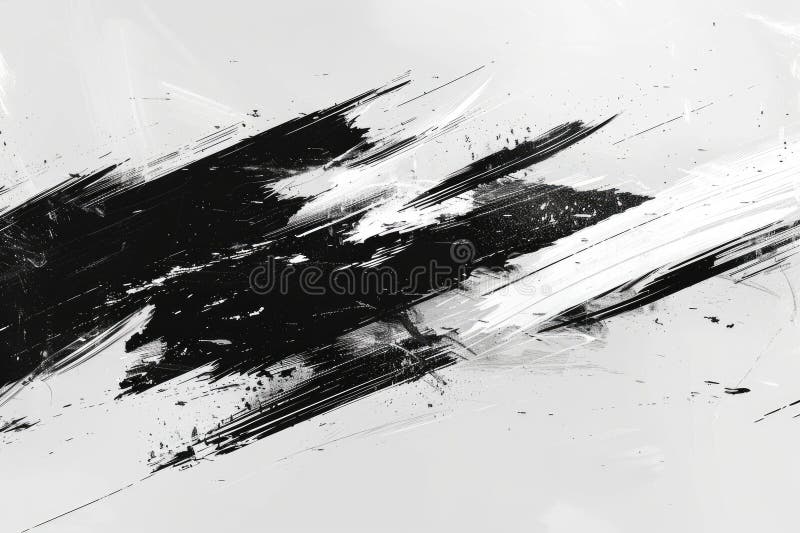 Bold Black Splash Paint Brush Strokes Creating Dynamic Textures on a ...
