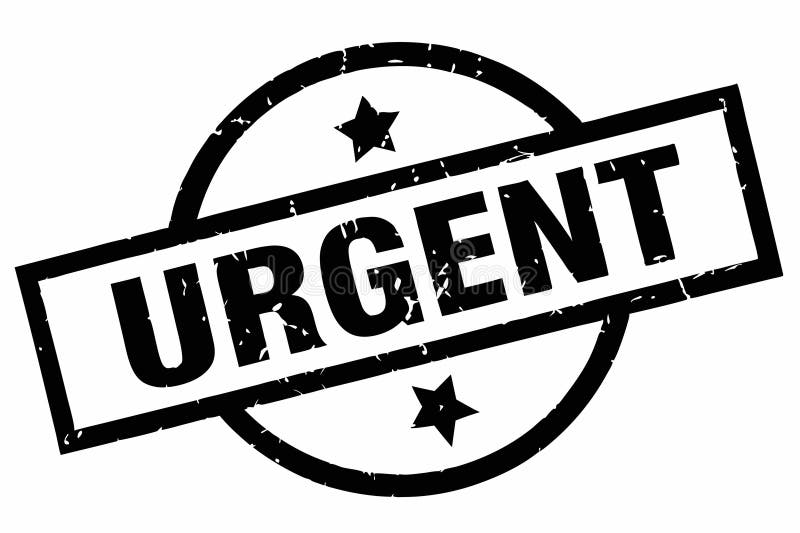 A Bold, Black Stamp with the Word URGENT Stock Illustration ...