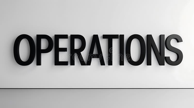 Bold Black Text Reading Operations Prominently Displayed on a ...