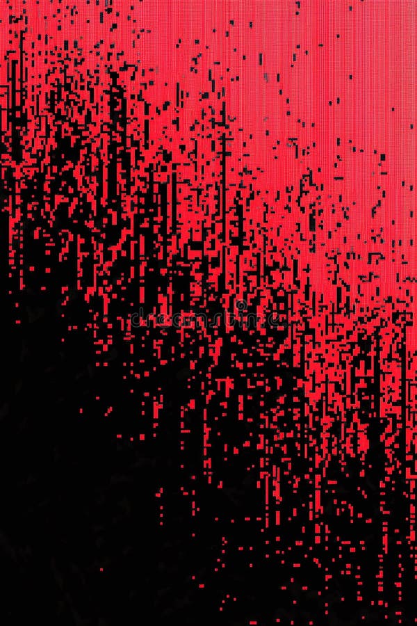 Bold Black To Bright Red Pixel Gradient Creating a High-contrast Theme ...